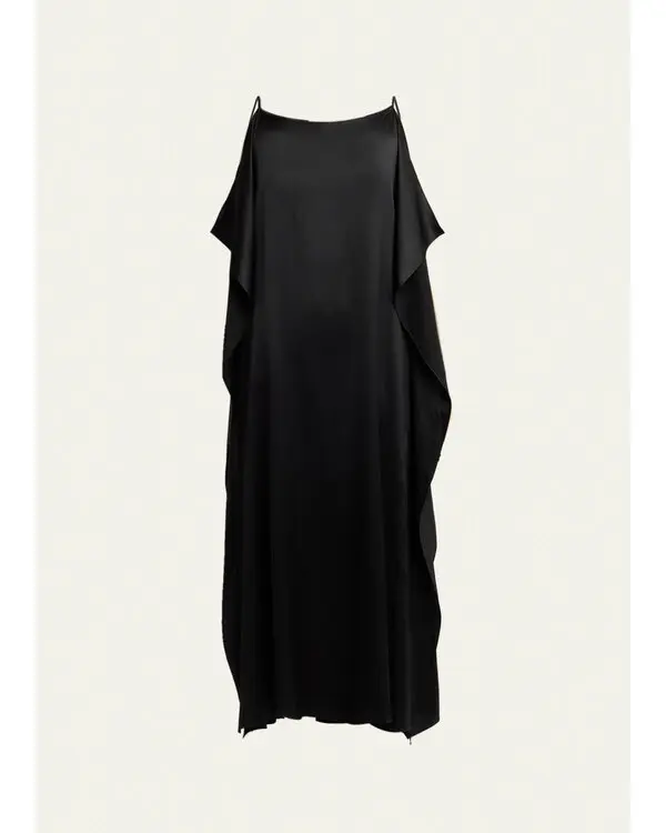 THE ROW Kylo Draped Silk Maxi Dress