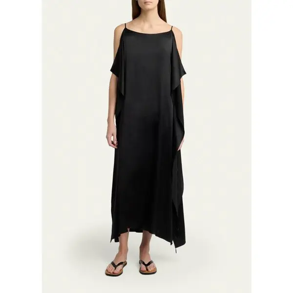 THE ROW Kylo Draped Silk Maxi Dress