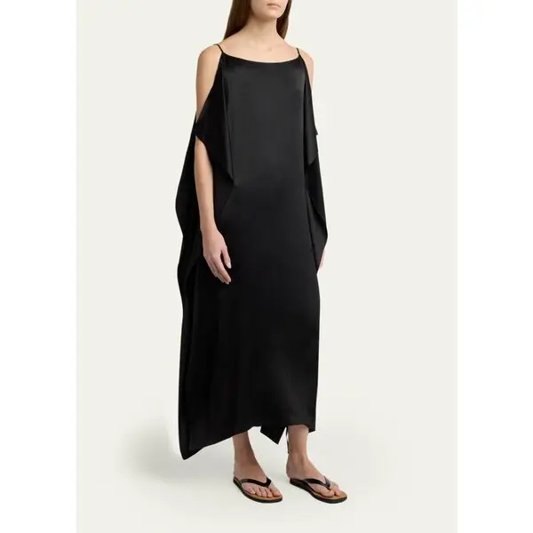 THE ROW Kylo Draped Silk Maxi Dress