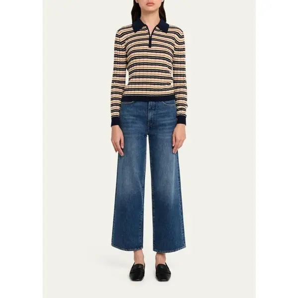 Guest In Residence Striped Track Polo