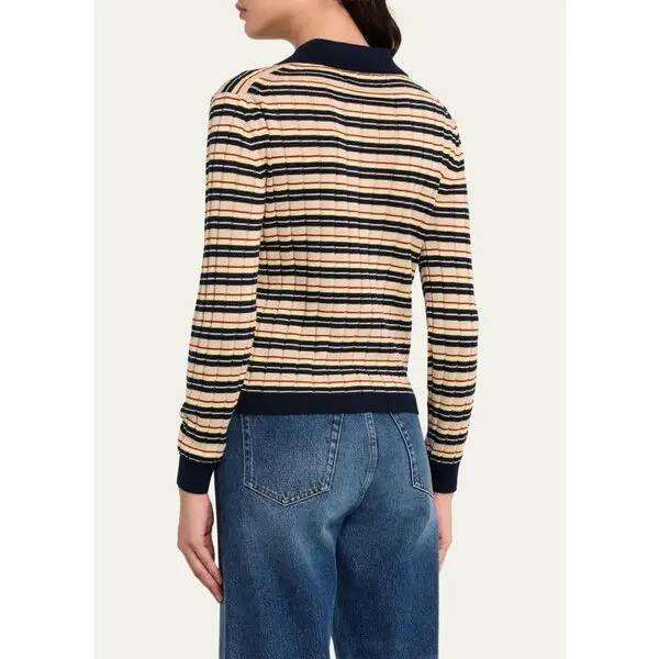 Guest In Residence Striped Track Polo