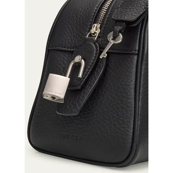 THE ROW India East-west Leather Bowling Shoulder Bag - Walnut Shadow