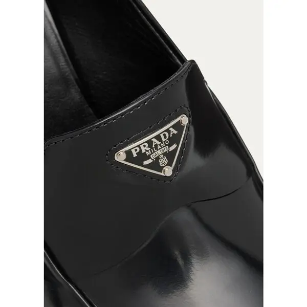 Prada 65mm Mocassini Leather Loafer Pumps