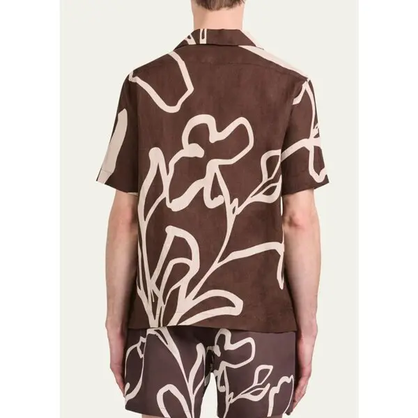 Frescobol Carioca Roberto Floral-print Linen Shirt