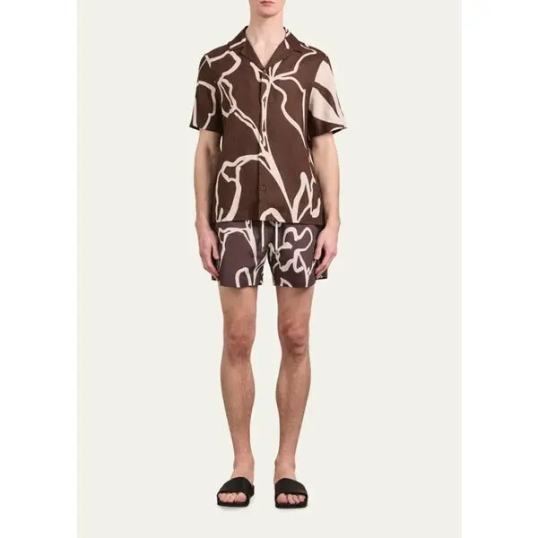 Frescobol Carioca Roberto Floral-print Linen Shirt