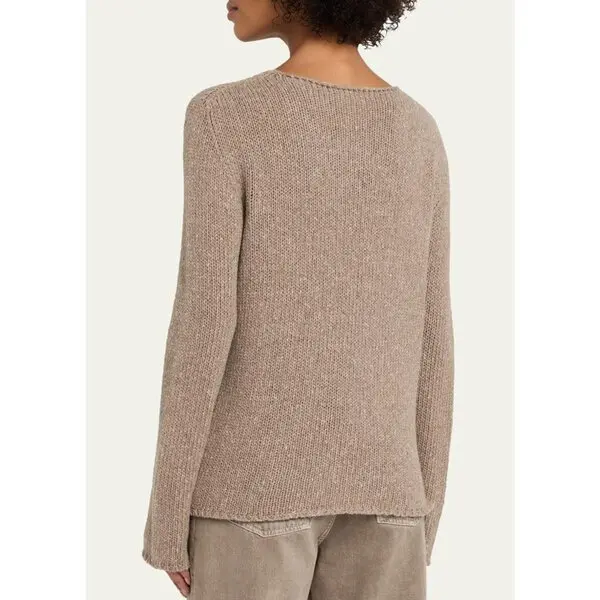 THE ROW Nitha Cashmere Knit Crewneck Sweater