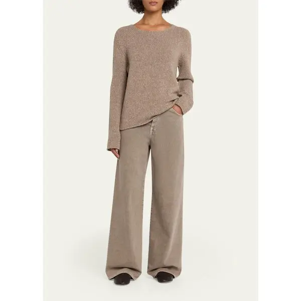 THE ROW Nitha Cashmere Knit Crewneck Sweater