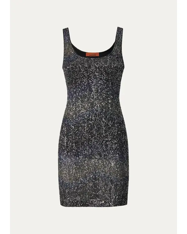 Missoni Sleeveless Degrade Sequined Knit Mini Dress - Multicolored
