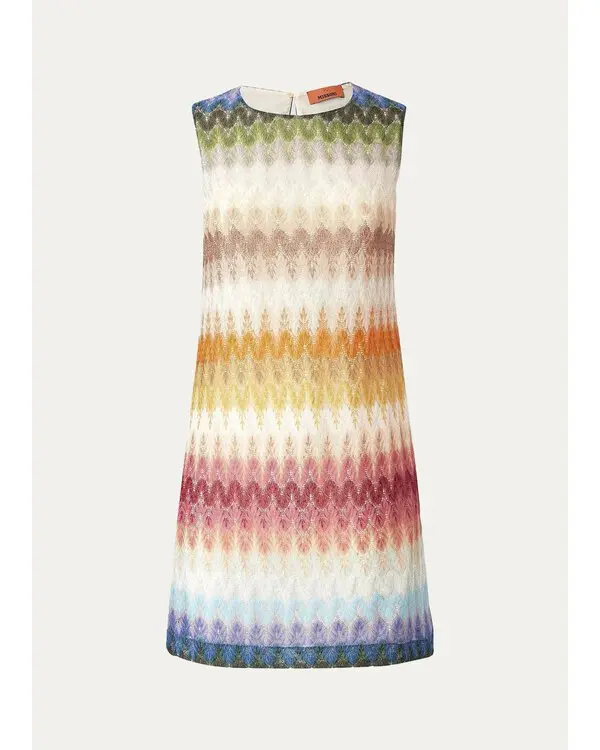 Missoni Degrade Raschel Knit Sleeveless Mini Dress - Multicolor
