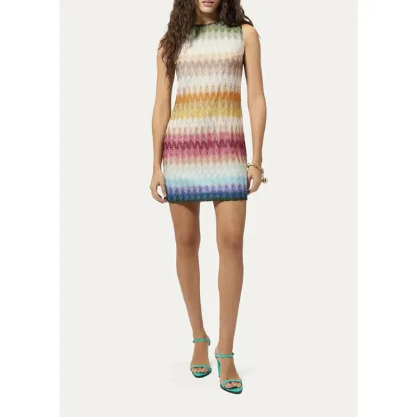 Missoni Degrade Raschel Knit Sleeveless Mini Dress - Multicolor