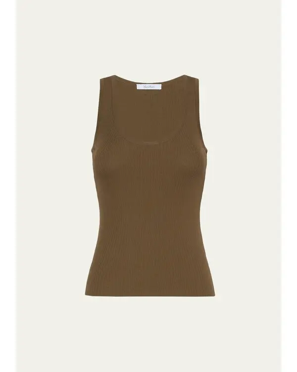 Max Mara Scoop-neck Ribbed Tank Top