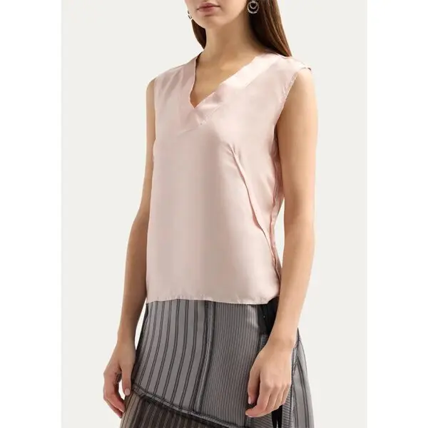MAISON MARGIELA Belted Jacquard Silk Midi Dress