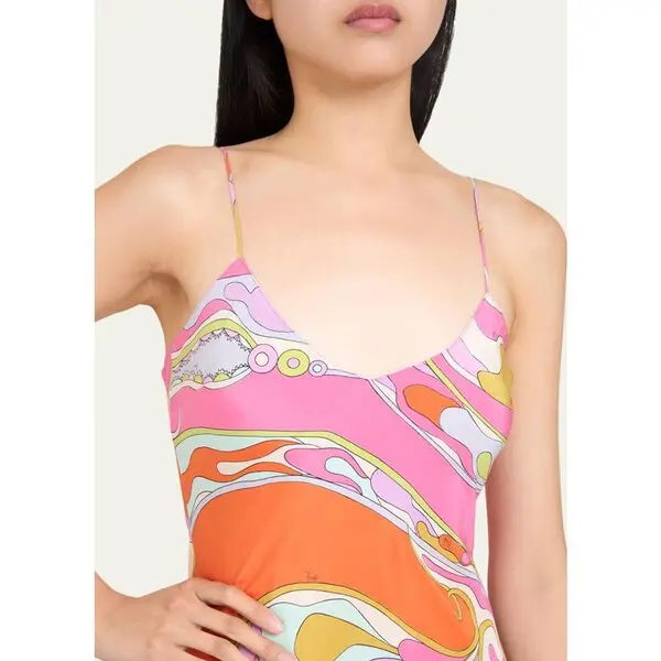 Emilio Pucci Orchidee Silk Crepe De Chine Maxi Dress