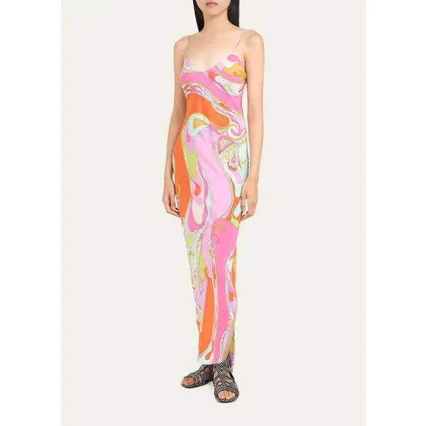 Emilio Pucci Orchidee Silk Crepe De Chine Maxi Dress