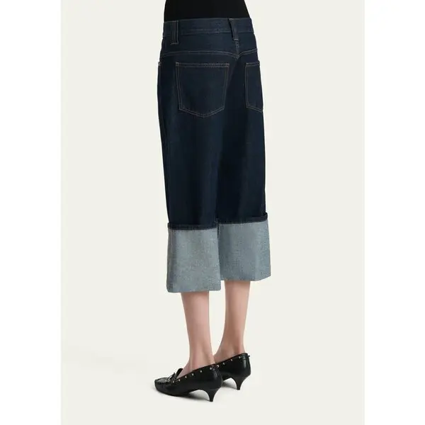 Khaite Boyle Cuffed Straight-leg Capri Jeans