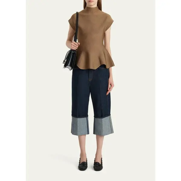Khaite Boyle Cuffed Straight-leg Capri Jeans