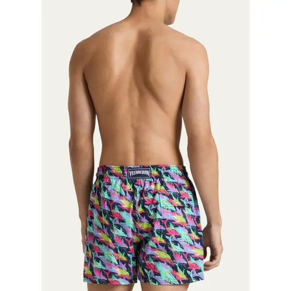 Vilebrequin Offset Whale-print Swim Trunks