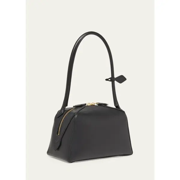Alaïa Le Bouledogue Dome Leather Shoulder Bag - Noir