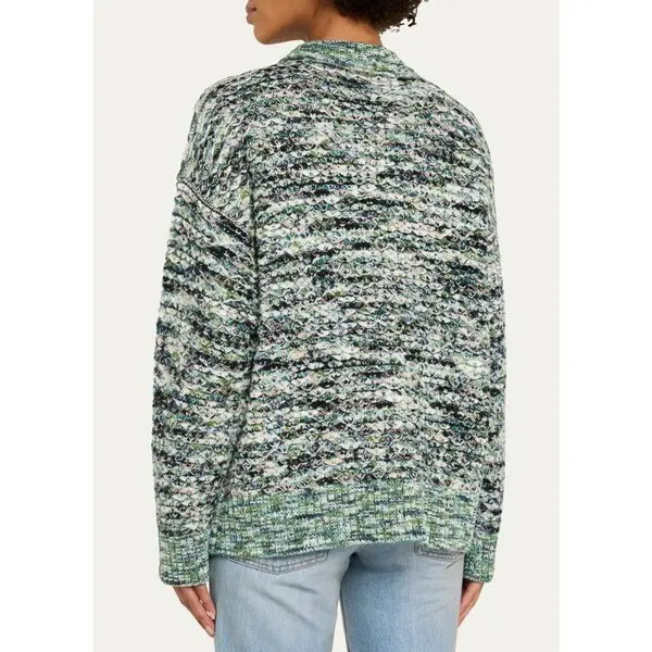 Missoni 3d Wool-blend Knit Oversized V-neck Cardigan