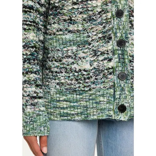 Missoni 3d Wool-blend Knit Oversized V-neck Cardigan