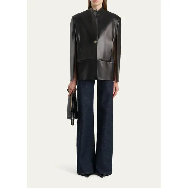 Khaite Delmonico Patch Pocket Wide-leg Jeans