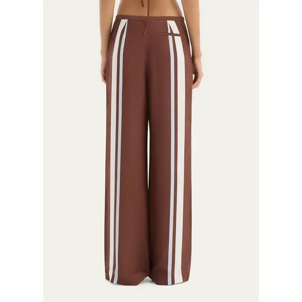 SIR. Marais Striped Silk Crepe Trousers