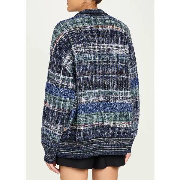 Missoni Striped Wool Oversized Turtleneck Cardigan