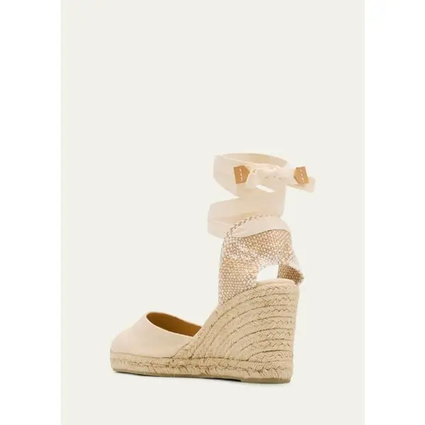 CastaÑer Carina Canvas Ankle-wrap Wedge Espadrilles