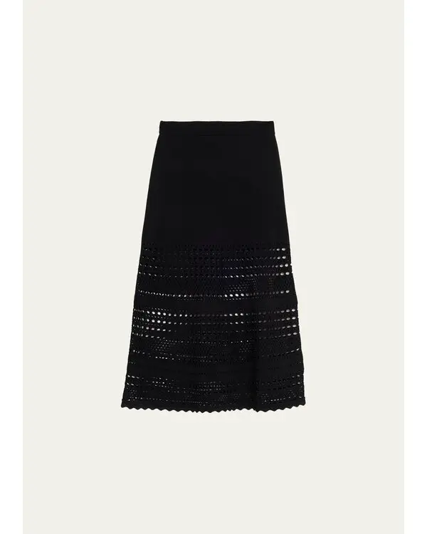 Simkhai Westly Open-stitch Midi Skirt