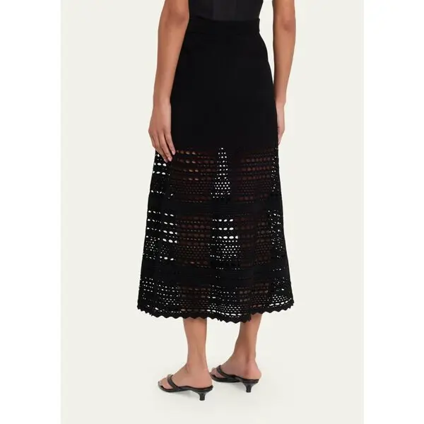 Simkhai Westly Open-stitch Midi Skirt