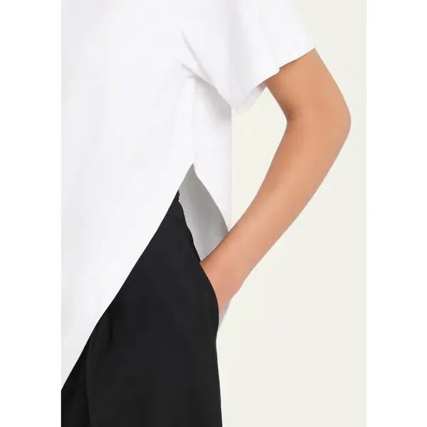 Alaïa Short-sleeve Asymmetric Triangle T-shirt - Blanc