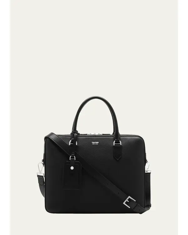 TOM FORD Elliot Large Briefcase In Grained Leather