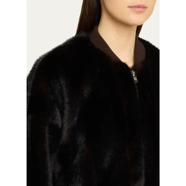 MAISON MARGIELA Faux Fur Bomber Jacket