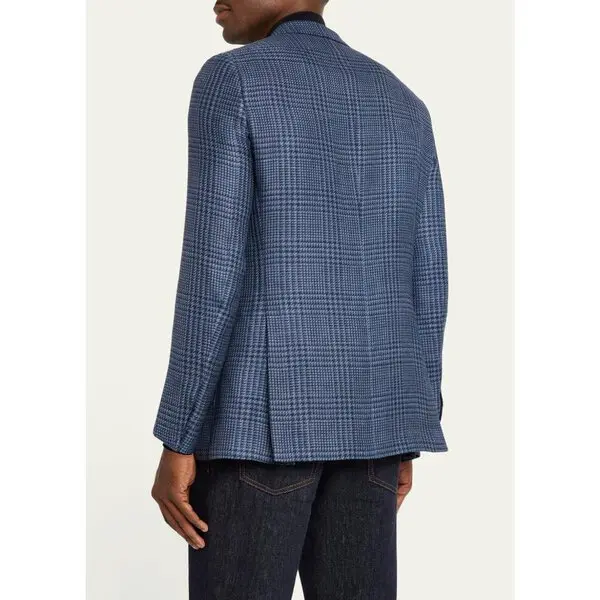 Brioni Wool Houndstooth Plaid Sport Coat