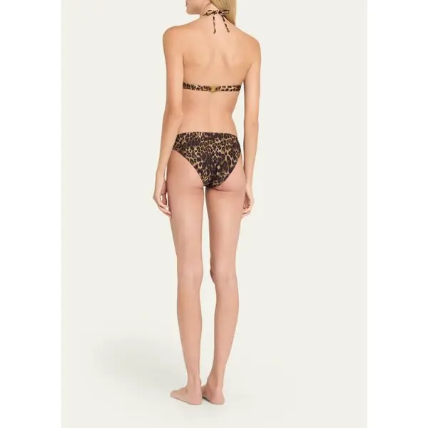 NILI LOTAN Printed Triangle Bikini Top