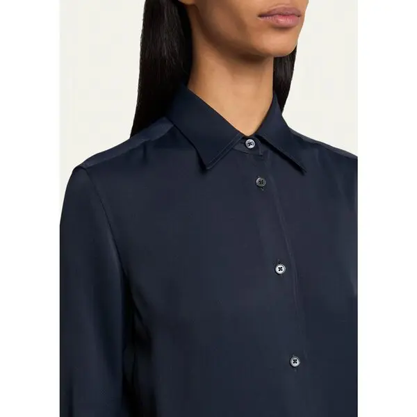 JIL SANDER Short-sleeve Viscose Button-down Shirt