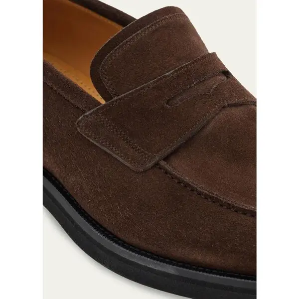 FERRAGAMO Stefano Scratch-resistant Suede Penny Loafers
