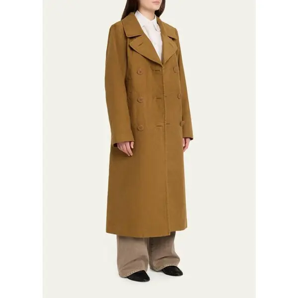 6397 Long Double-breasted Peacoat