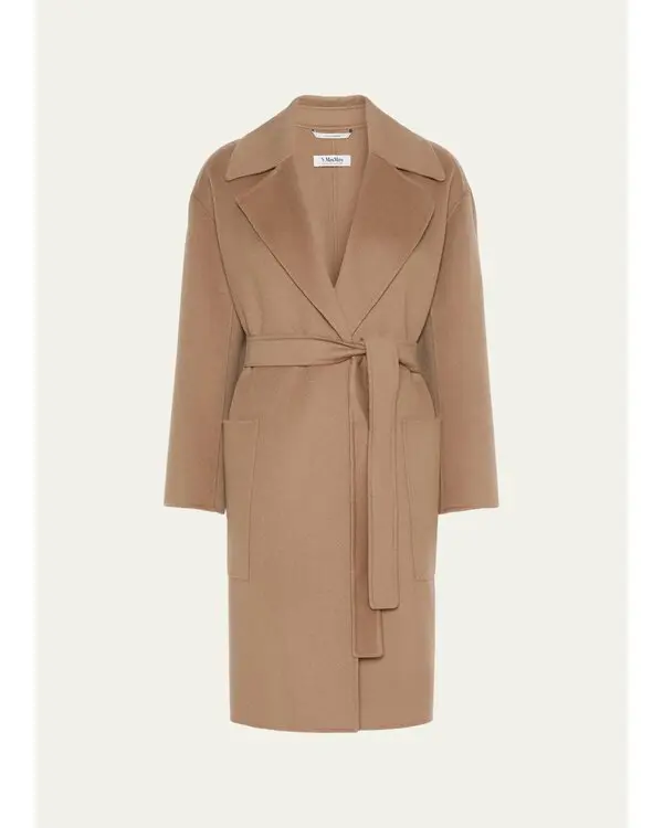 Max Mara Velo Wool Long Wrap Coat