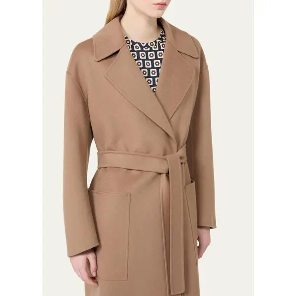 Max Mara Velo Wool Long Wrap Coat