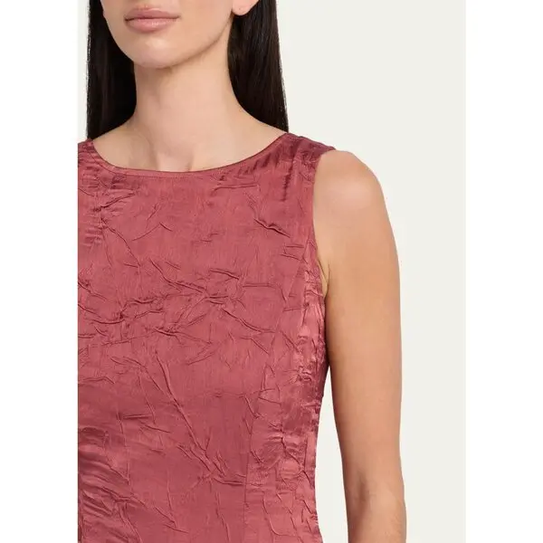Ulla Johnson Georgia Crinkled Satin A-line Midi Dress
