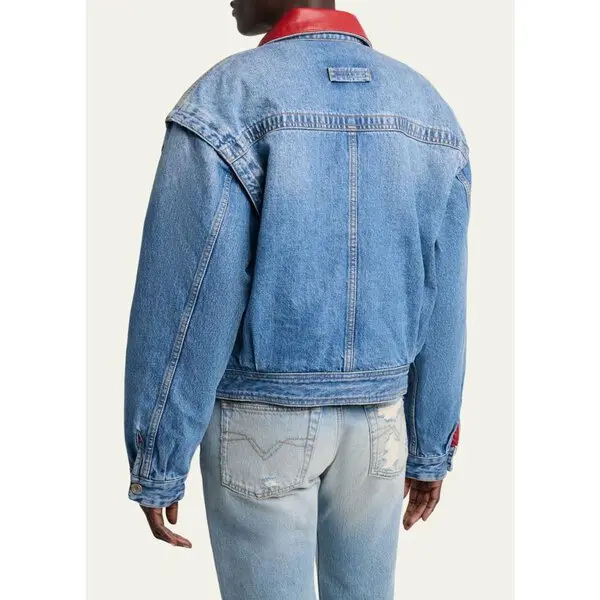 Isabel Marant Étoile Devyn Reversible Leather & Denim Jacket