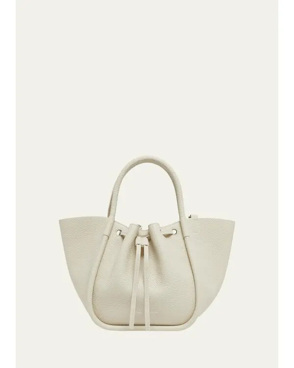 Proenza Schouler Small Ruched Grain Leather Tote Bag