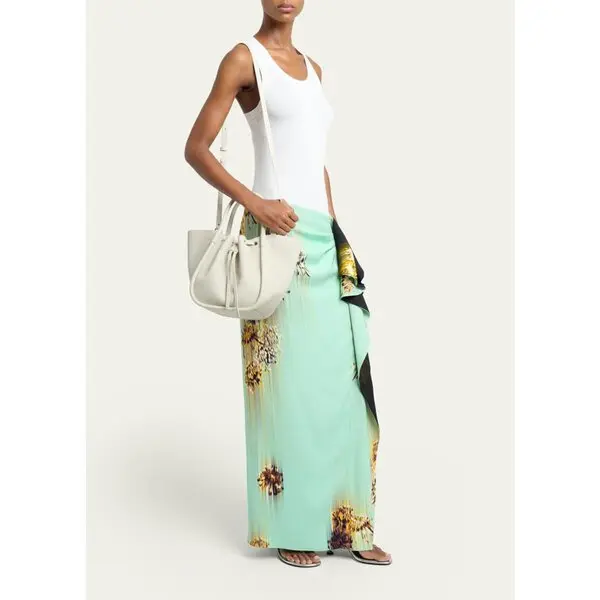 Proenza Schouler Small Ruched Grain Leather Tote Bag