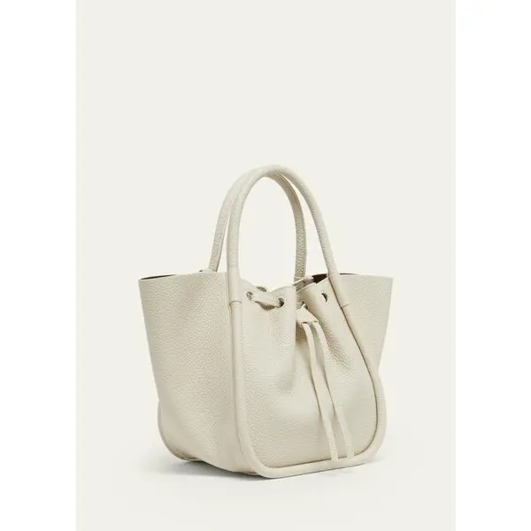 Proenza Schouler Small Ruched Grain Leather Tote Bag