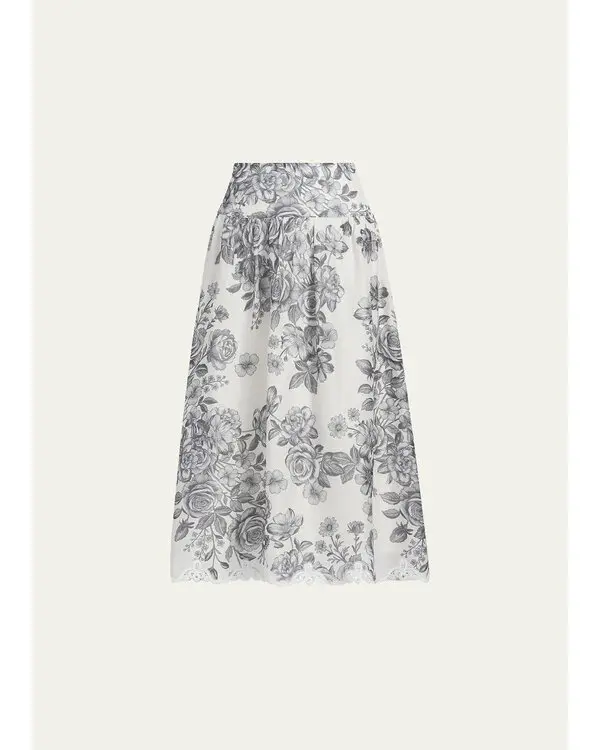 Kobi Halperin Lidia Floral-print Midi Skirt