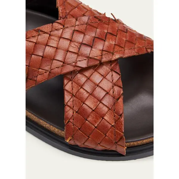 THE ROW Woven Leather Buckle Sandals