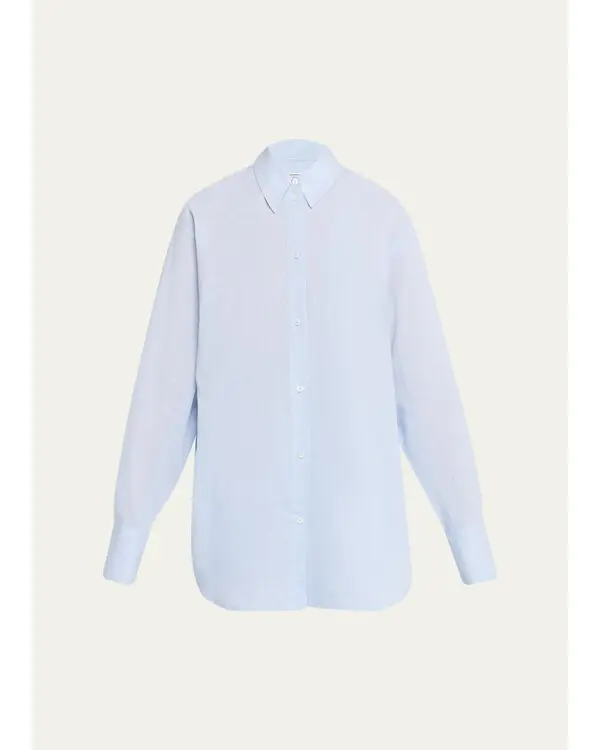 TOTEME Garderob Oversized Linen-cotton Shirt