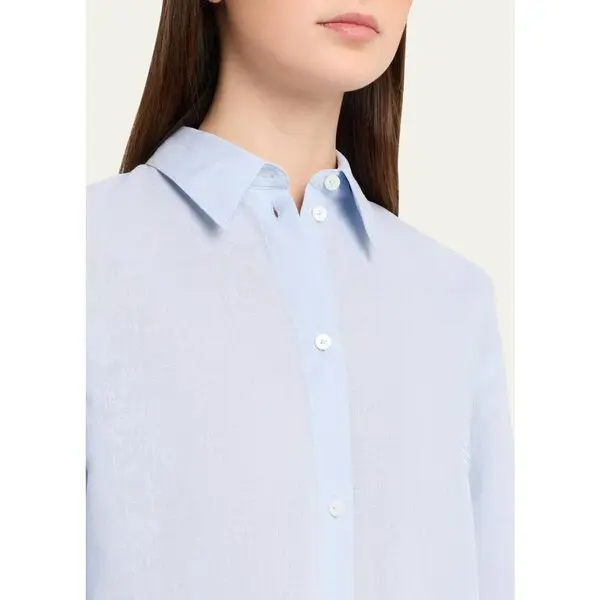 TOTEME Garderob Oversized Linen-cotton Shirt