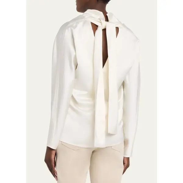 TOTEME Cowl-neck Organza Blouse